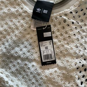 Dresses | Ivy Park Open Mesh Long Sleeve Mini Dress Off White | Poshmark